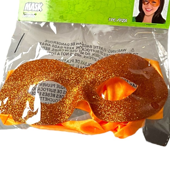 Other | Teenage Mutant Ninja Turtles Mask Orange Glitter Adult | Poshmark